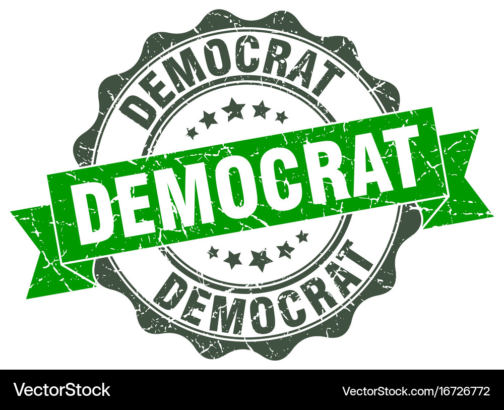 Democrat stamp sign seal Royalty Free Vector Image