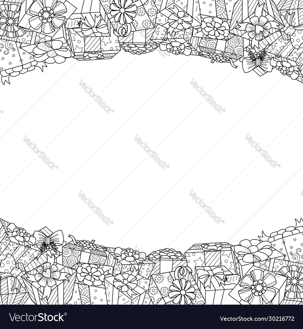 Gift boxes frame Royalty Free Vector Image - VectorStock