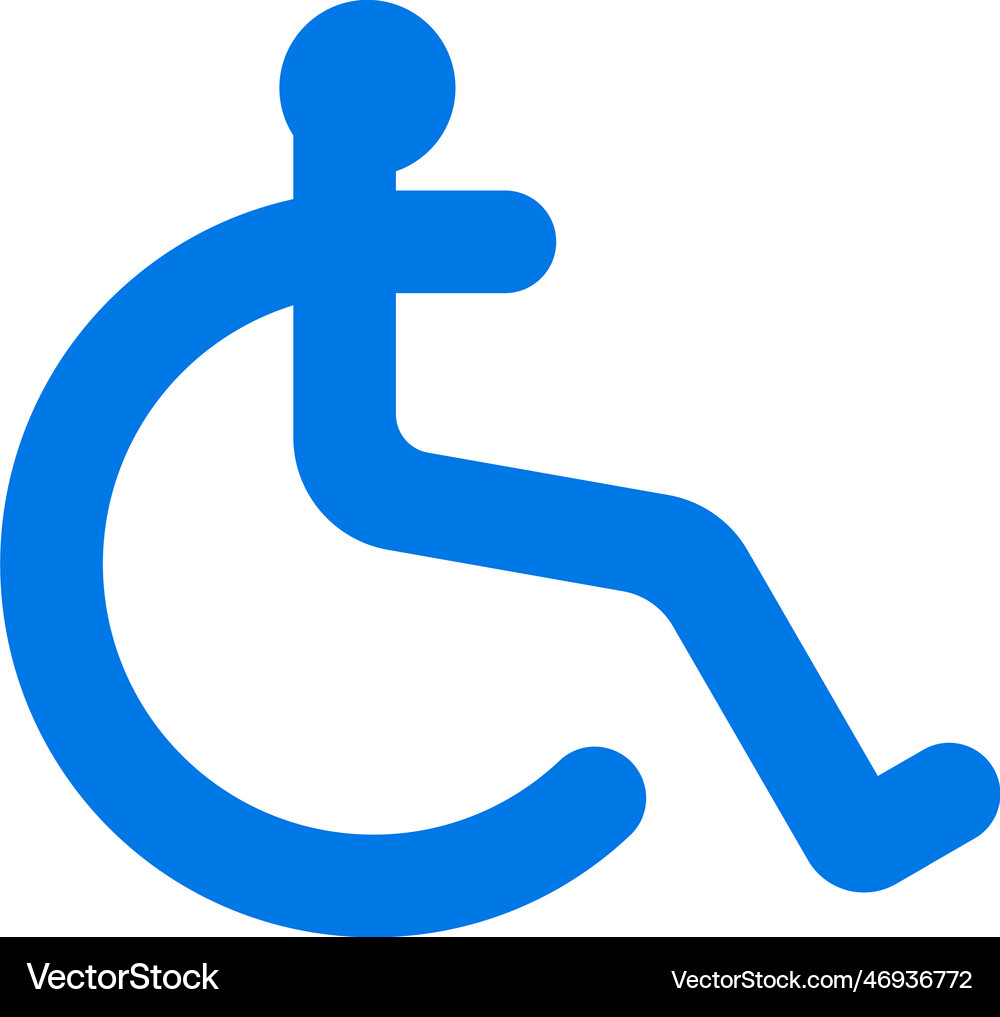 Handicapped patient line icon disabled man Vector Image