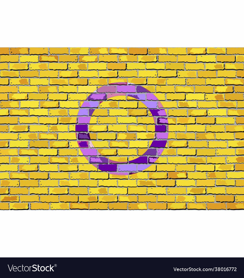 Intersex Pride Flag On A Brick Wall Royalty Free Vector