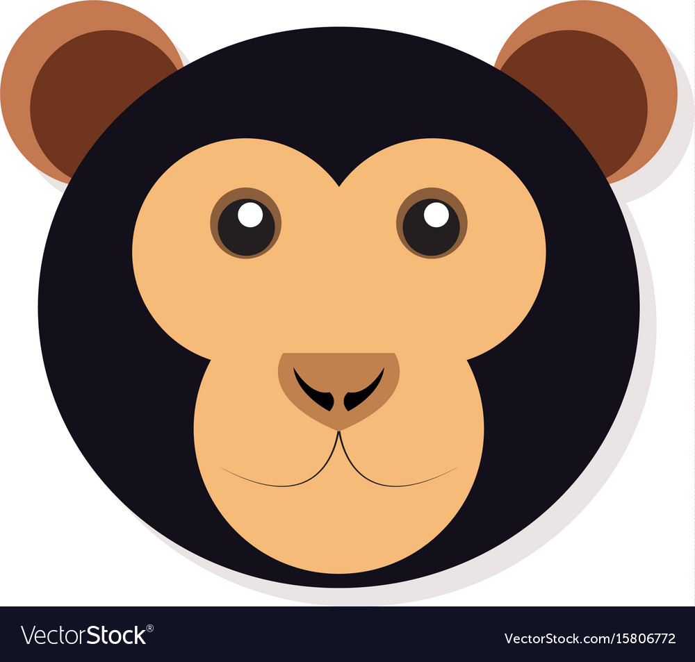 Isolated monkey face Royalty Free Vector Image