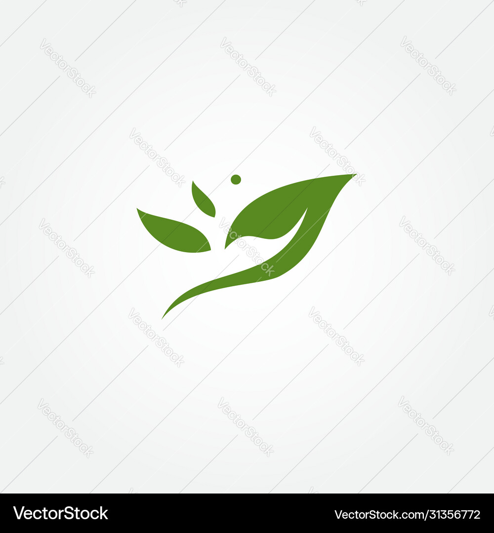 Leaf logo brand for company Royalty Free Vector Image