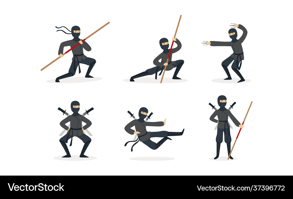Japanese Symbol For Ninja Warrior Japanese Samurai With Kanji In Manga