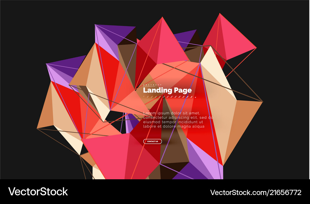 Polygonal geometric design abstract shape made Vector Image