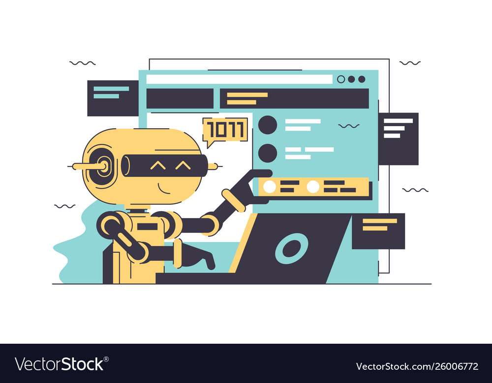 Robotization programming systems Royalty Free Vector Image