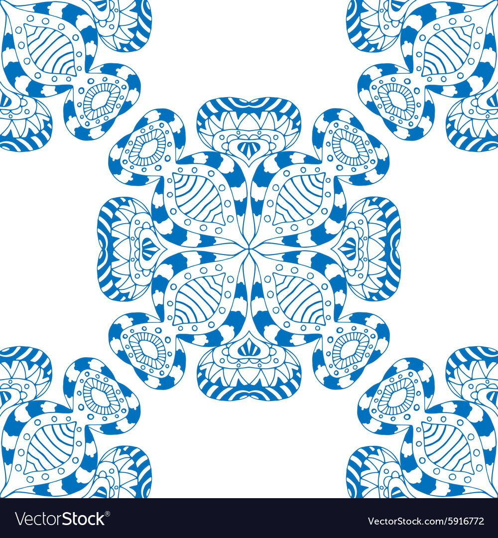 Seamless blue pattern Royalty Free Vector Image