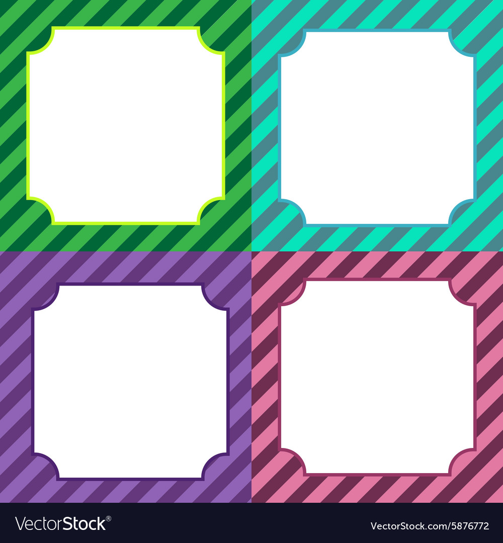 Set colorful frames Royalty Free Vector Image - VectorStock