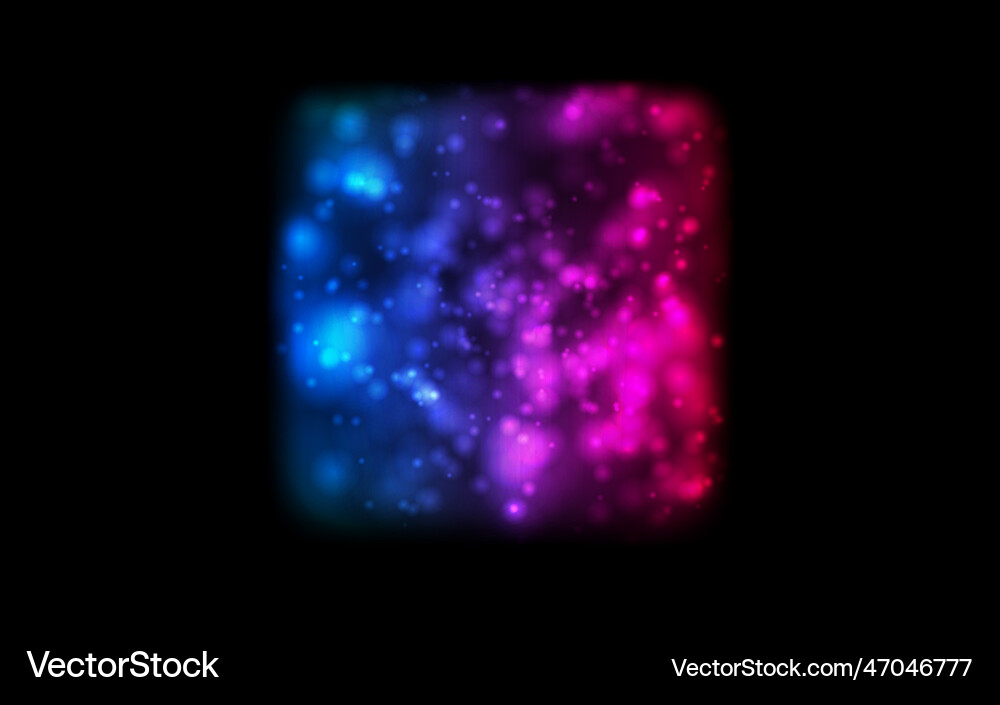Blue and ultraviolet square glowing bokeh lights Vector Image