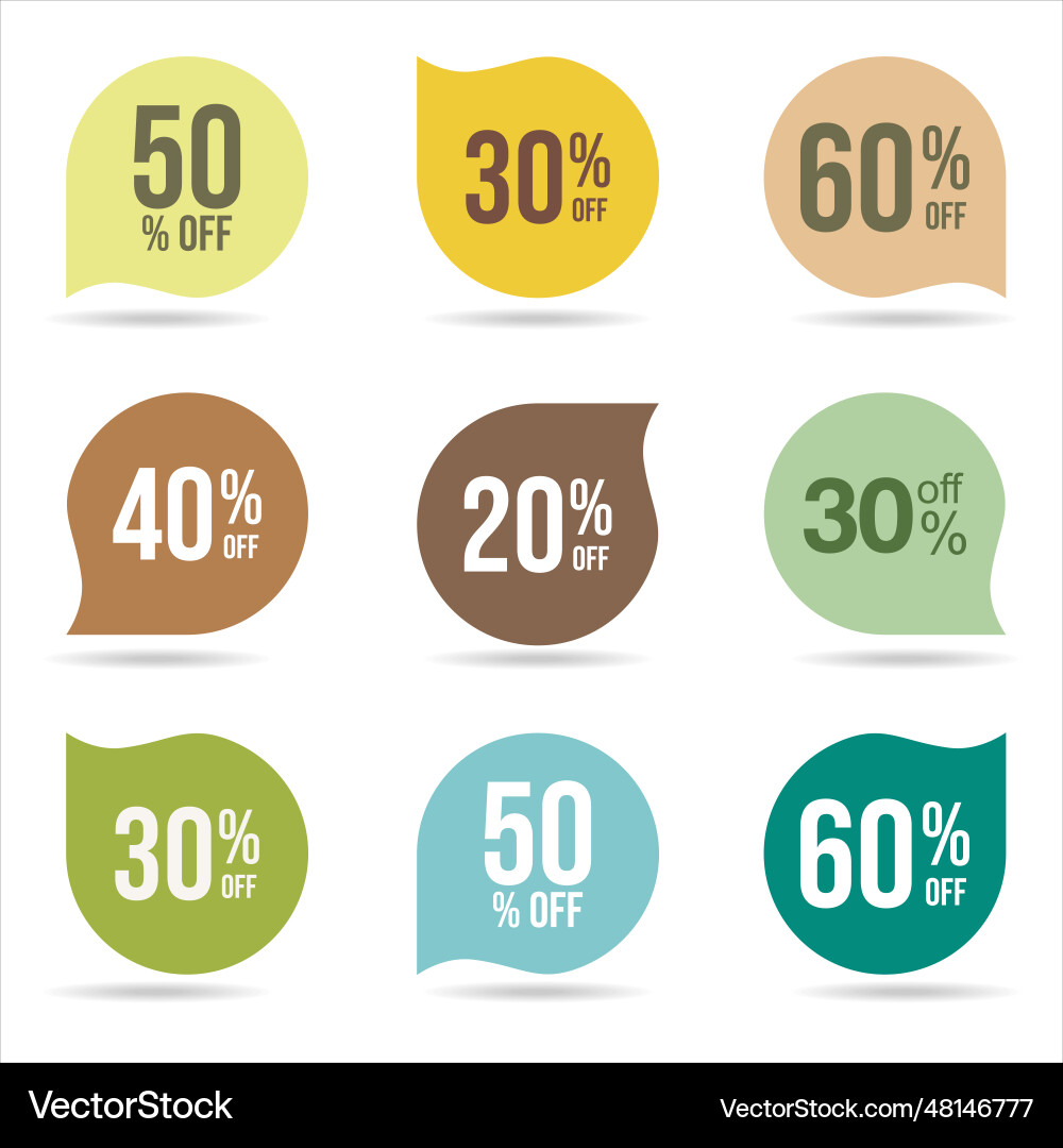 Collection of modern design labels Royalty Free Vector Image