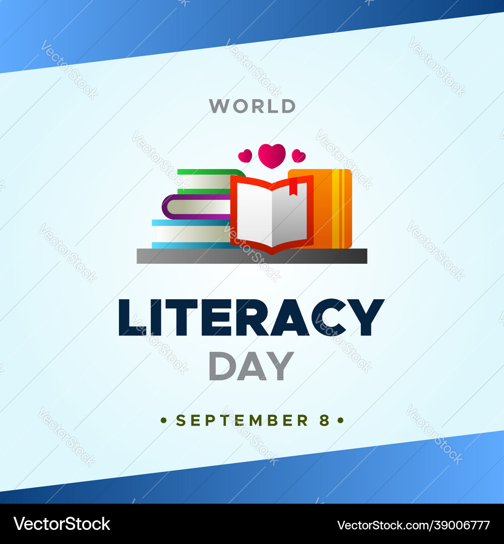 International literacy day design background Vector Image