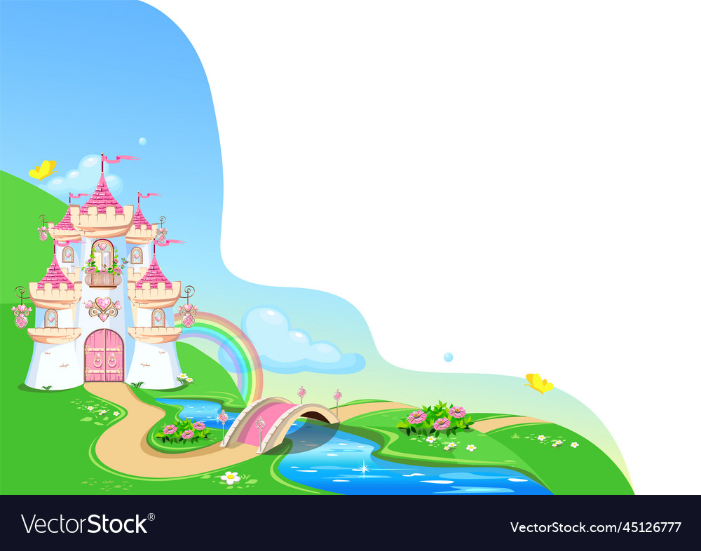 Magic castle Royalty Free Vector Image - VectorStock