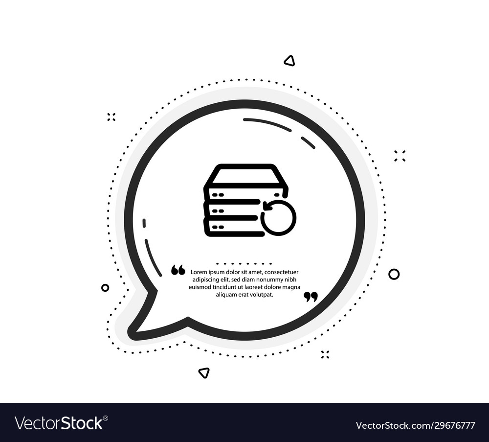 Recovery server icon backup data sign restore Vector Image Recovery server icon backup data sign restore Vector Image