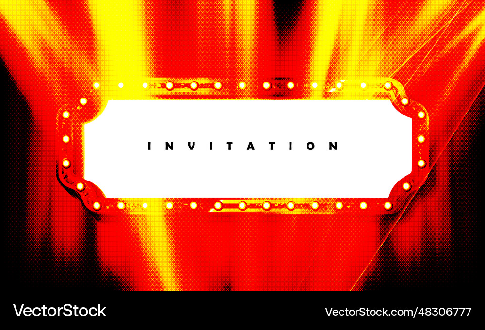 Retro light sign vintage style banner Royalty Free Vector