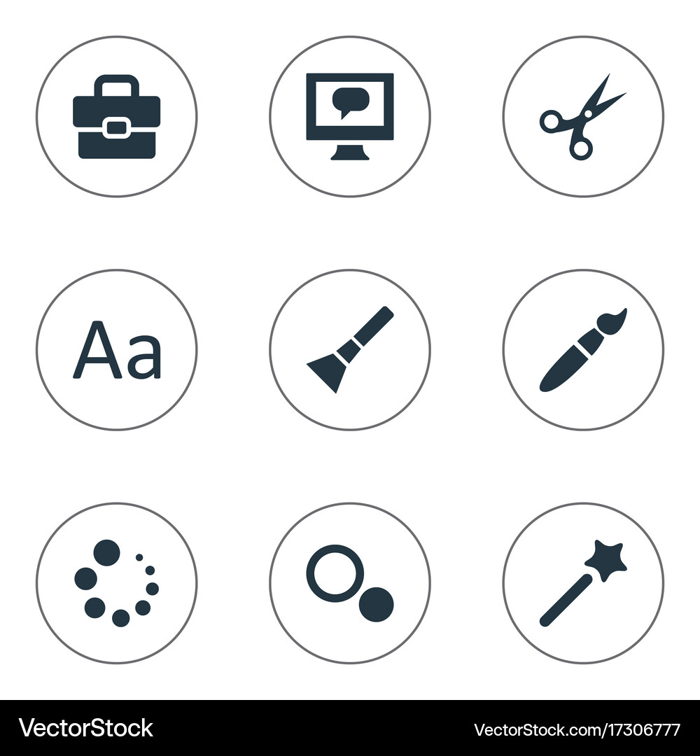 Set of simple designicons Royalty Free Vector Image