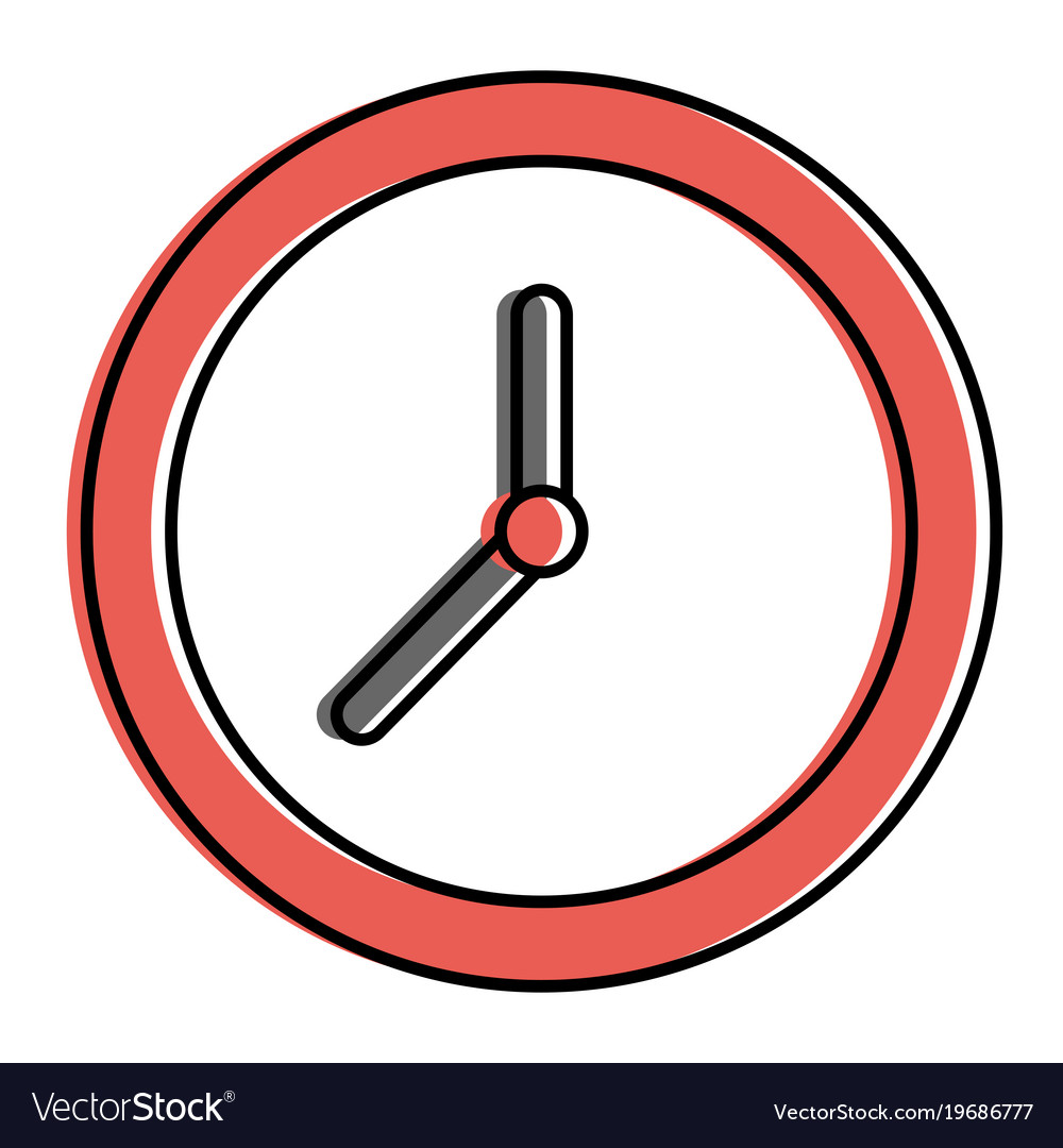 Time clock isolated icon Royalty Free Vector Image