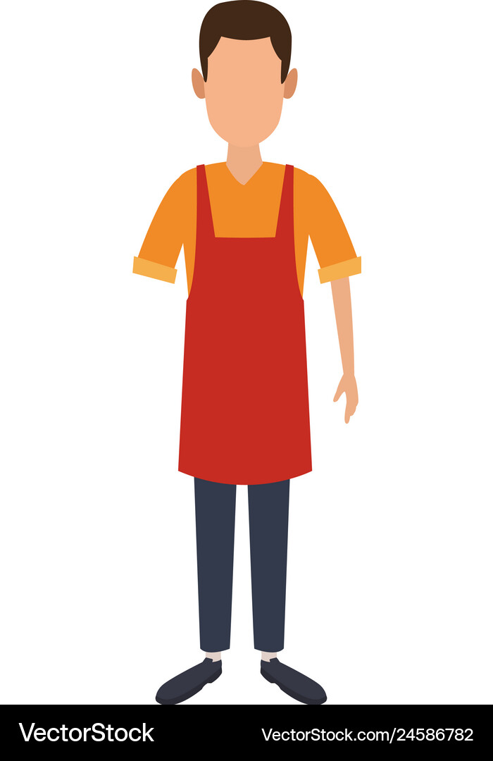 Barista man cartoon Royalty Free Vector Image - VectorStock