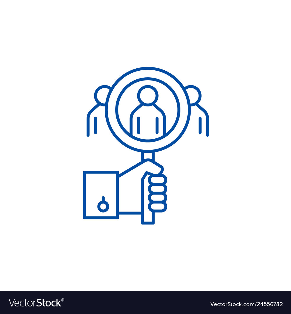 Consumer analysis line icon concept consumer Vector Image Consumer analysis line icon concept consumer Vector Image
