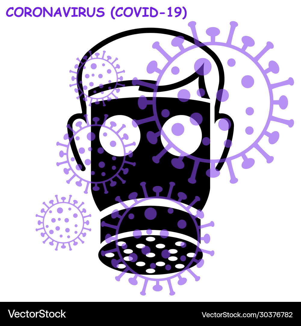 Coronavirus covid 19 mask protection Royalty Free Vector