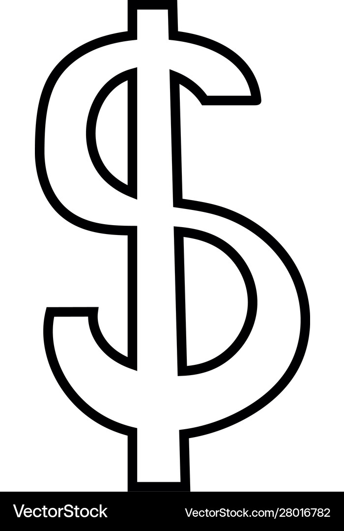 Dollar money symbol isolated icon Royalty Free Vector Image