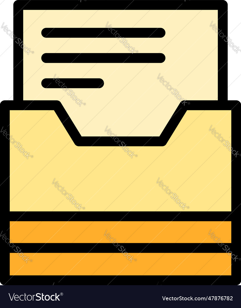 Folder icon flat Royalty Free Vector Image - VectorStock