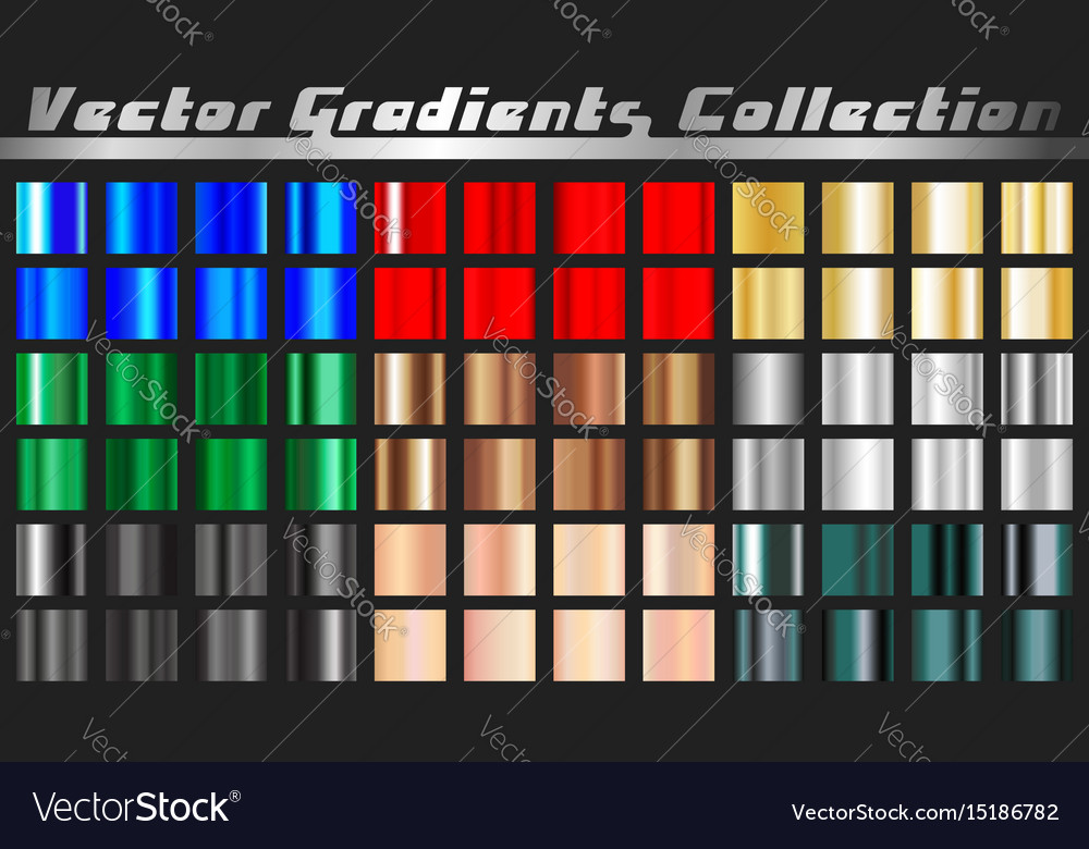 Gradient square set Royalty Free Vector Image - VectorStock