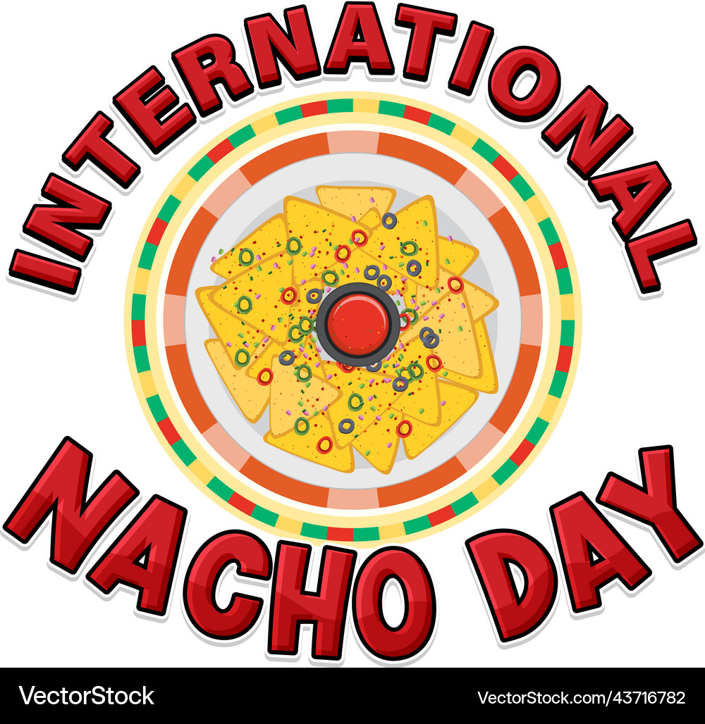 International nacho day banner design Royalty Free Vector