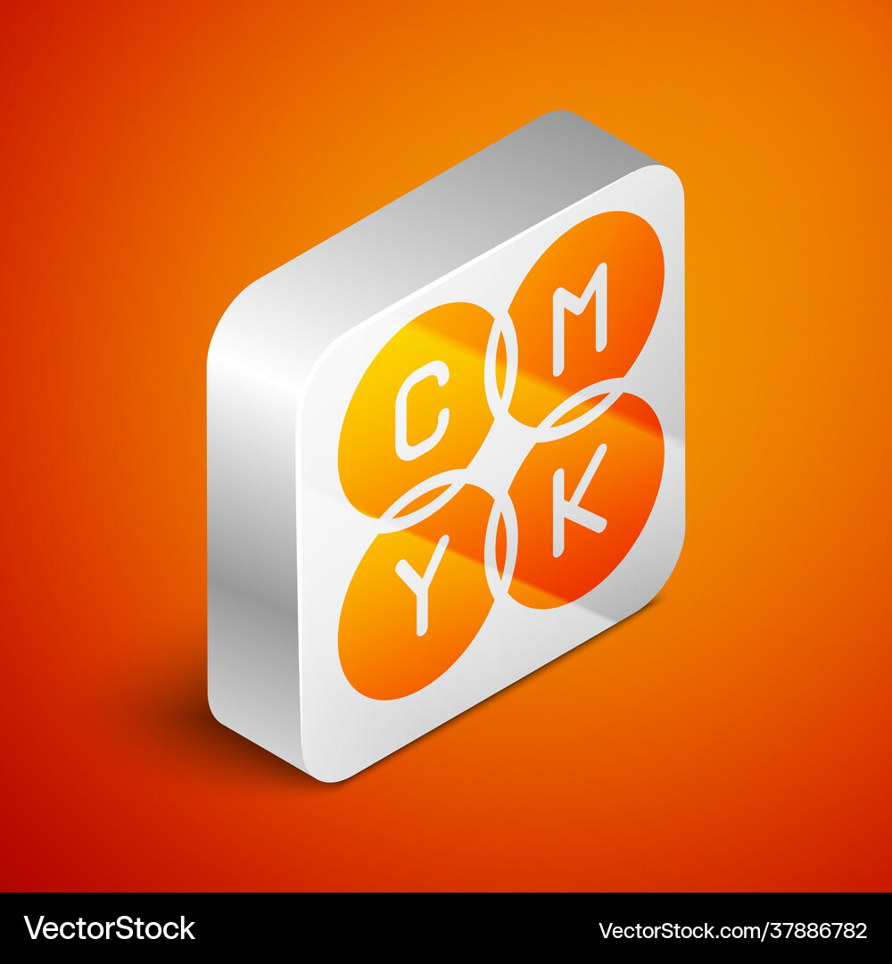Isometric cmyk color mixing icon isolated Vector Image