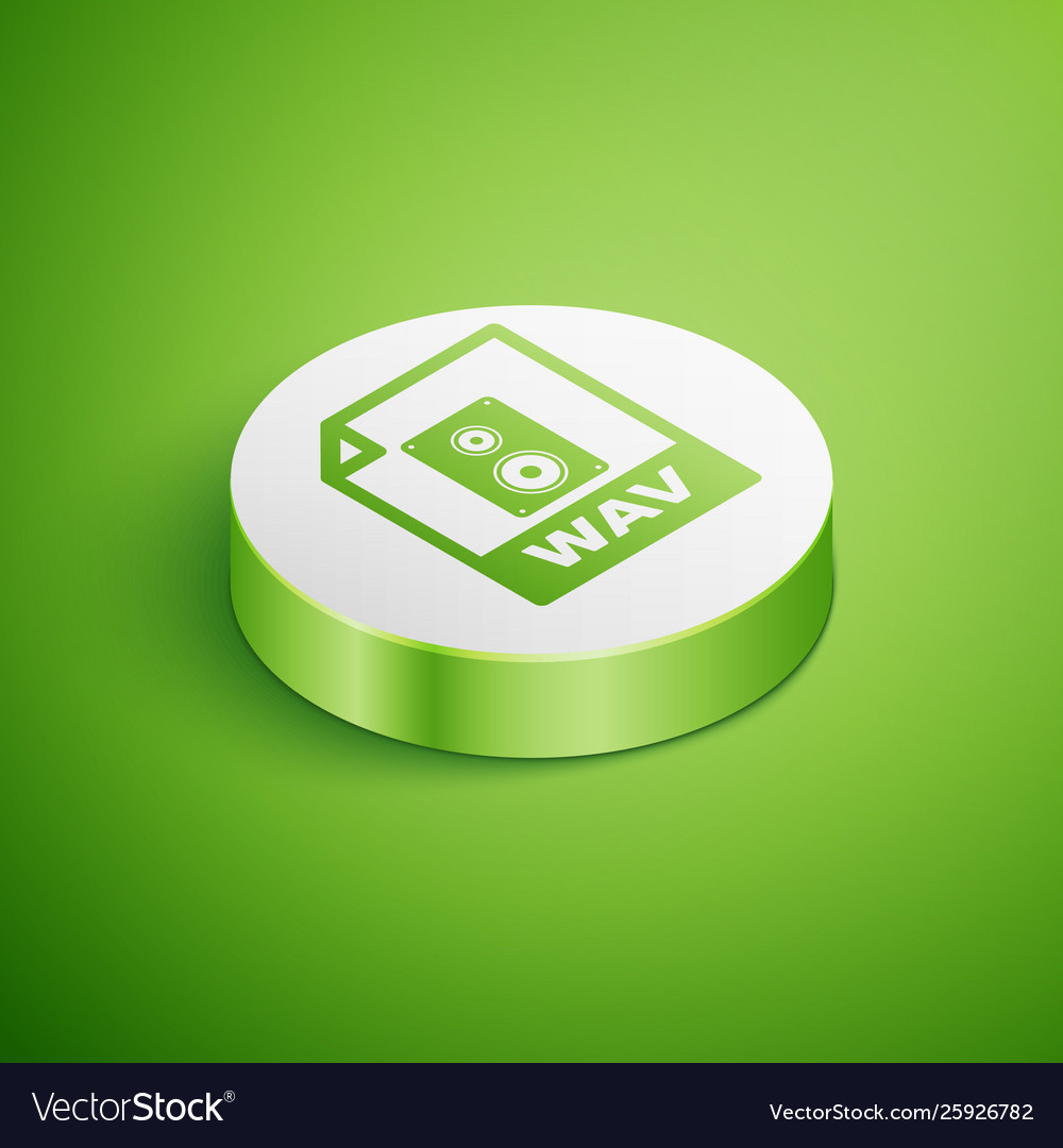Isometric wav file document icon download wav Vector Image Isometric wav file document icon download wav Vector Image