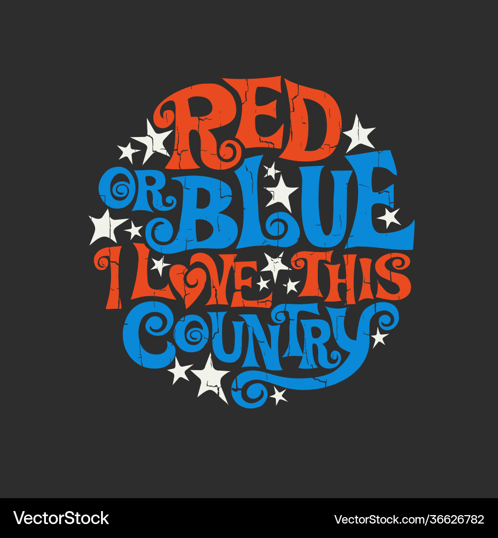 Patriotic lettering design for unity in usa Vector Image