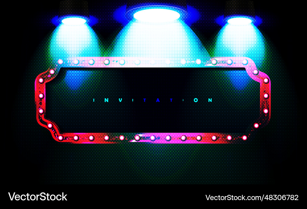 Retro light sign vintage style banner Royalty Free Vector