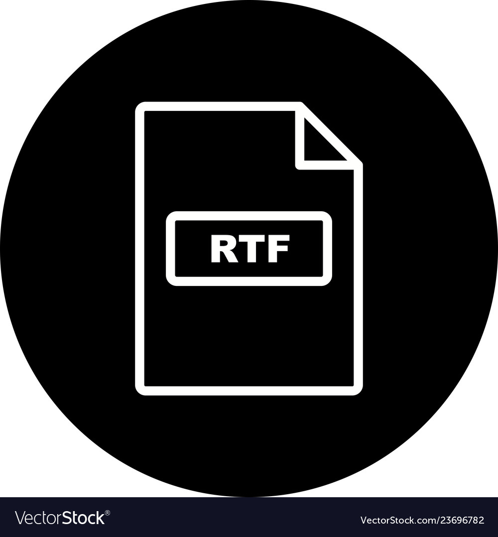 Rtf icon Royalty Free Vector Image - VectorStock