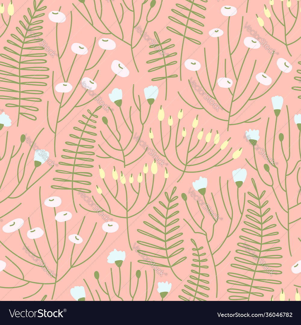 Seamless pattern spring flower Royalty Free Vector Image