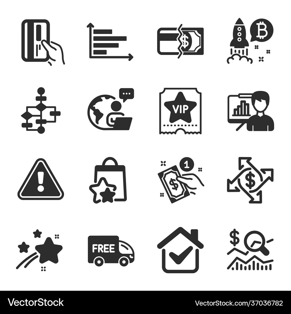 Set finance icons such as bitcoin project Vector Image