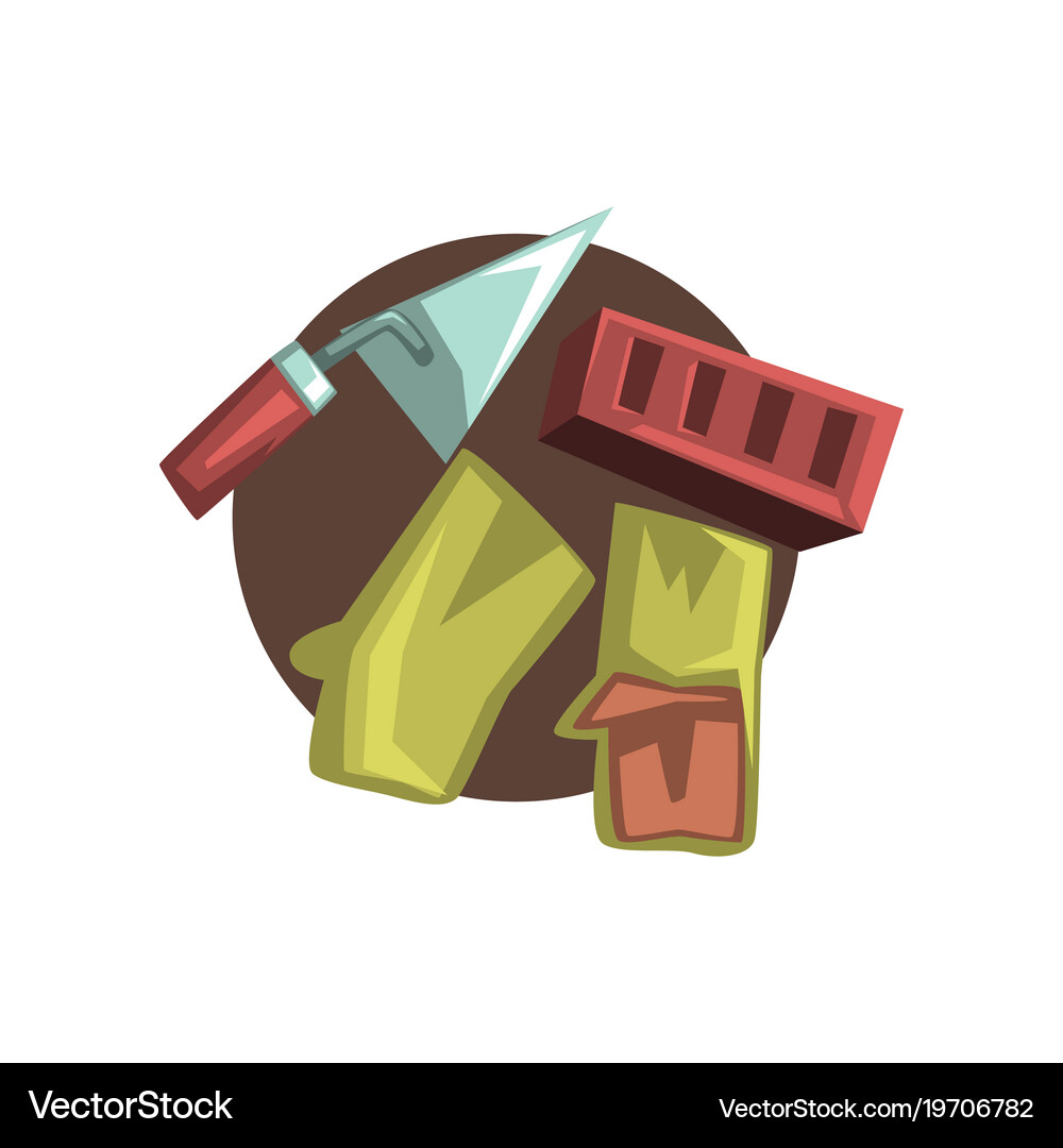 Symbols of the builder profession construction Vector Image