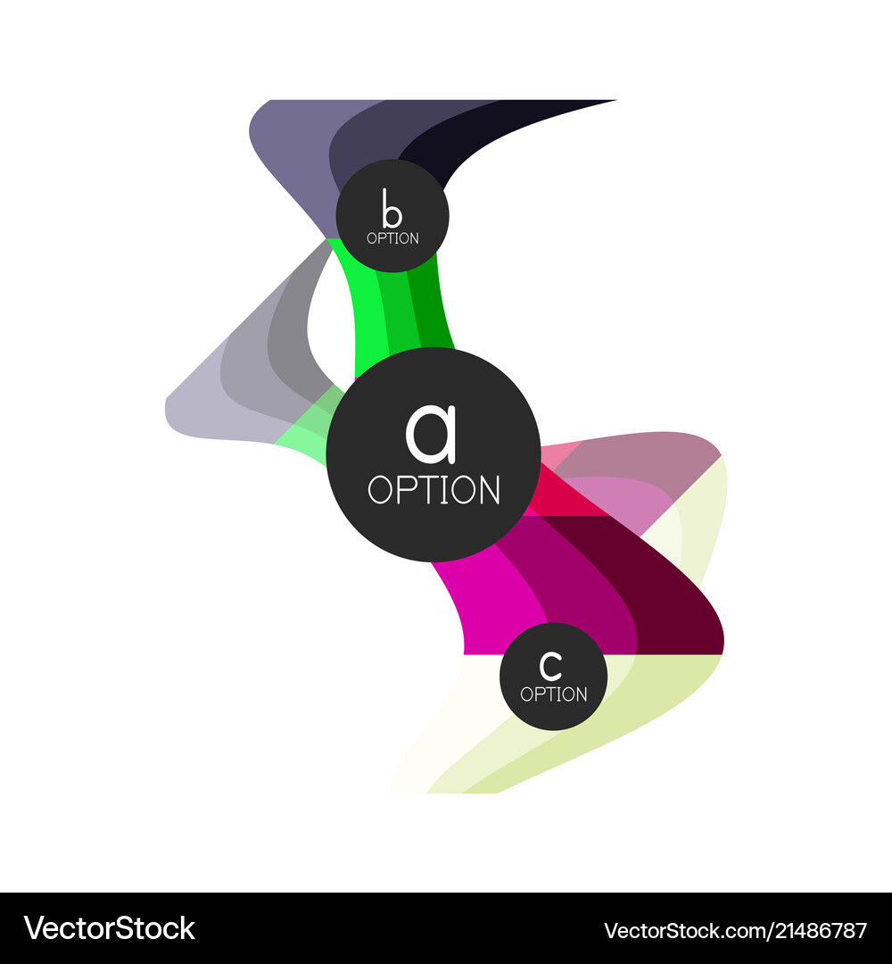Abstract colorful geometric option infographics Vector Image