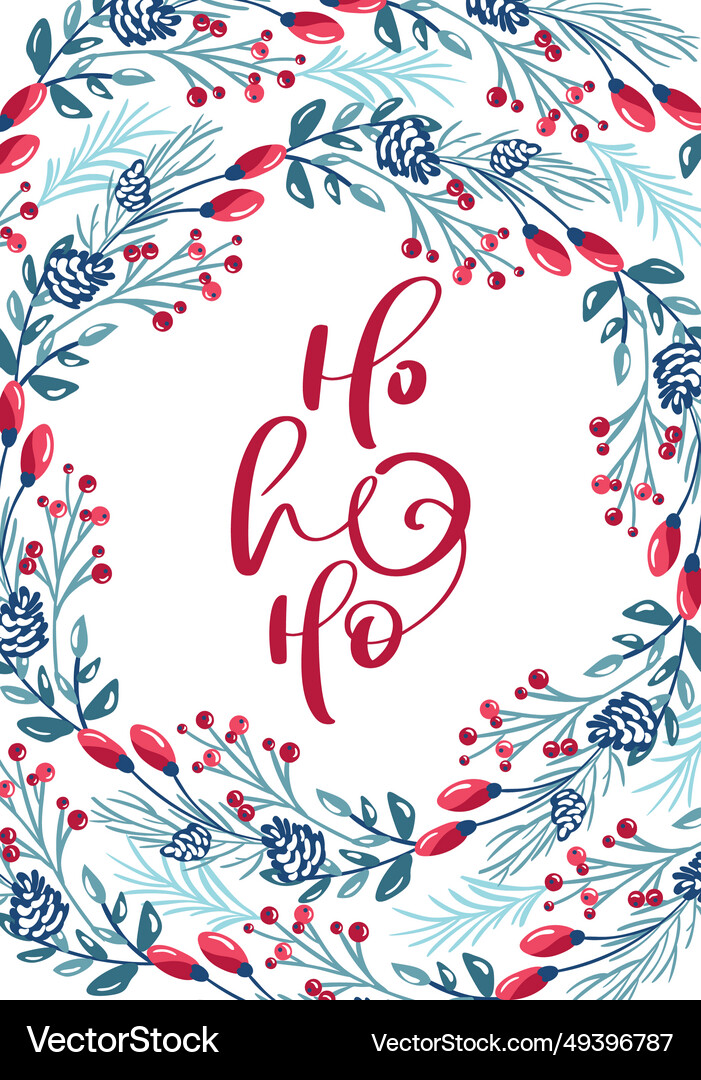 Christmas floral card Royalty Free Vector Image