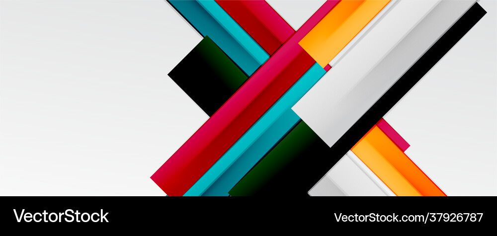 Color abstract lines trendy geometric background Vector Image