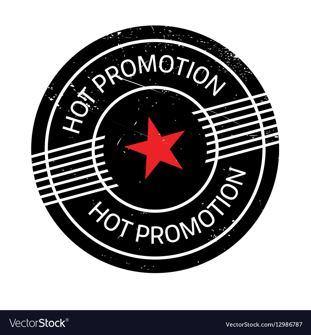 Hot promotion rubber stamp Royalty Free Vector Image