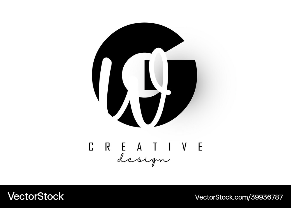 Letters gw logo with a minimalist design Vector Image
