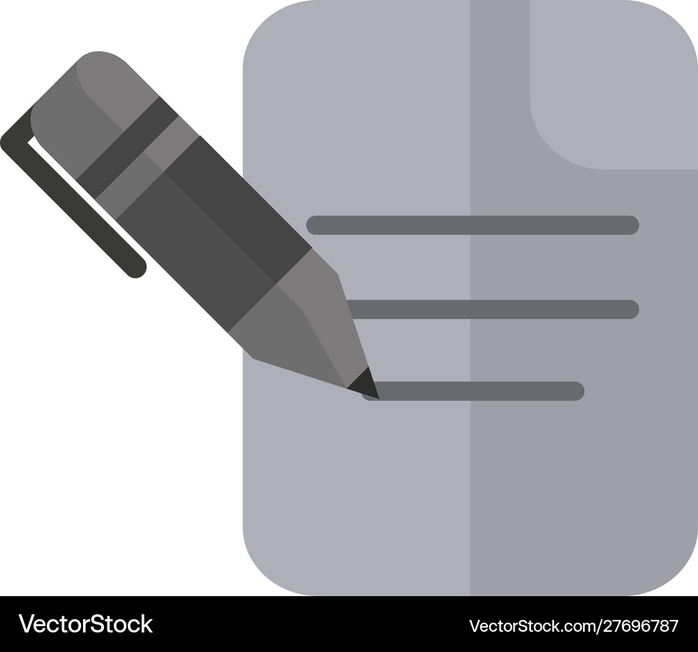 Paper pen school and education icon Royalty Free Vector
