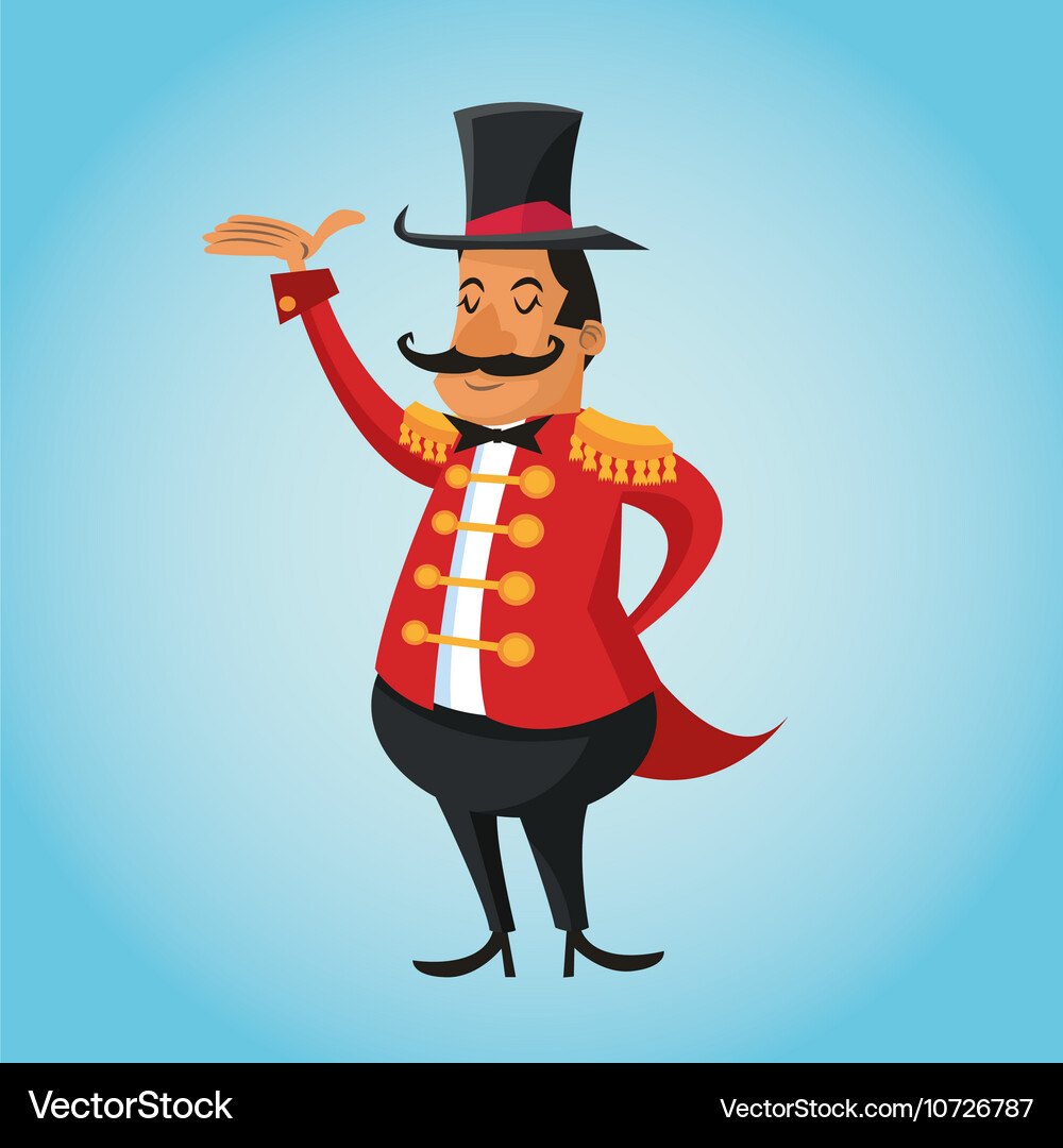 Presenter cartoon of circus Royalty Free Vector Image