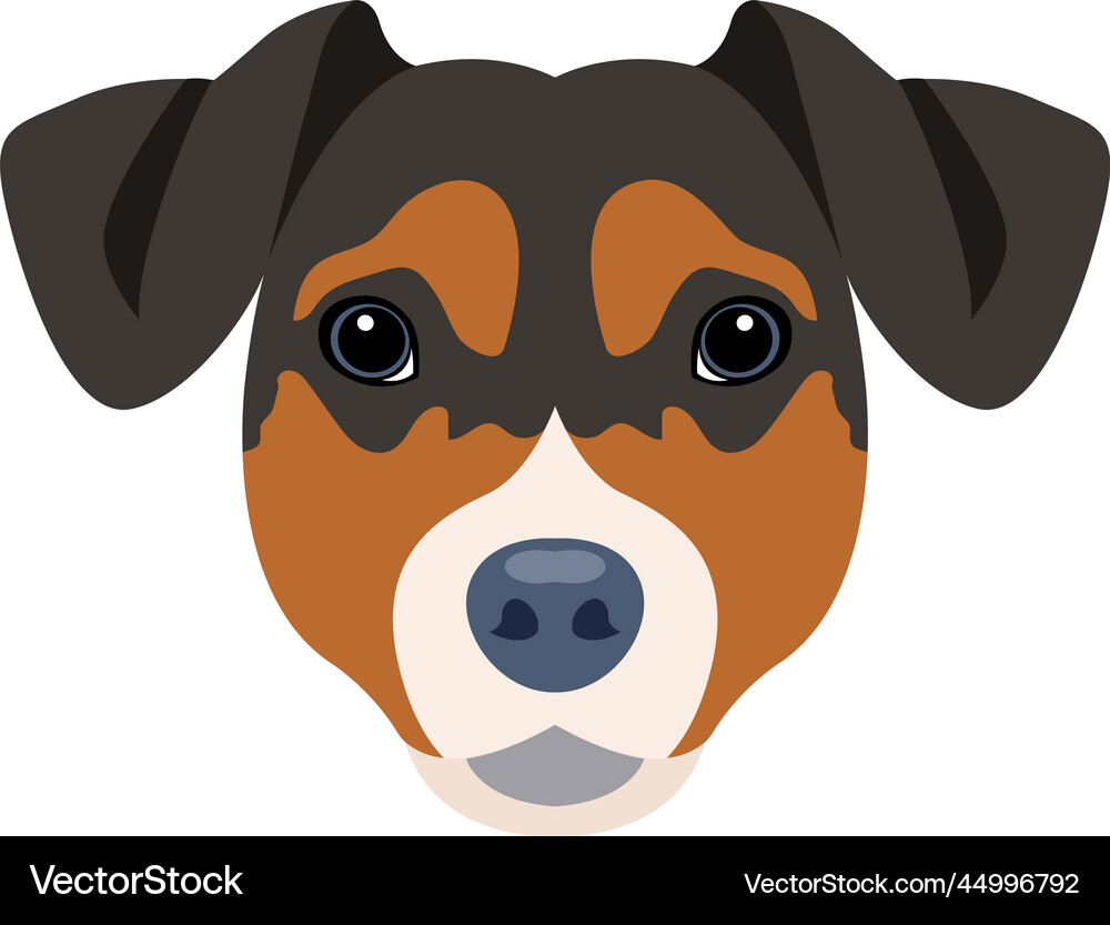 A flat icon design of dog Royalty Free Vector Image