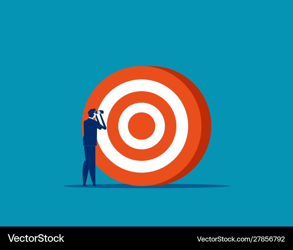 Businessman searching target concept business Vector Image