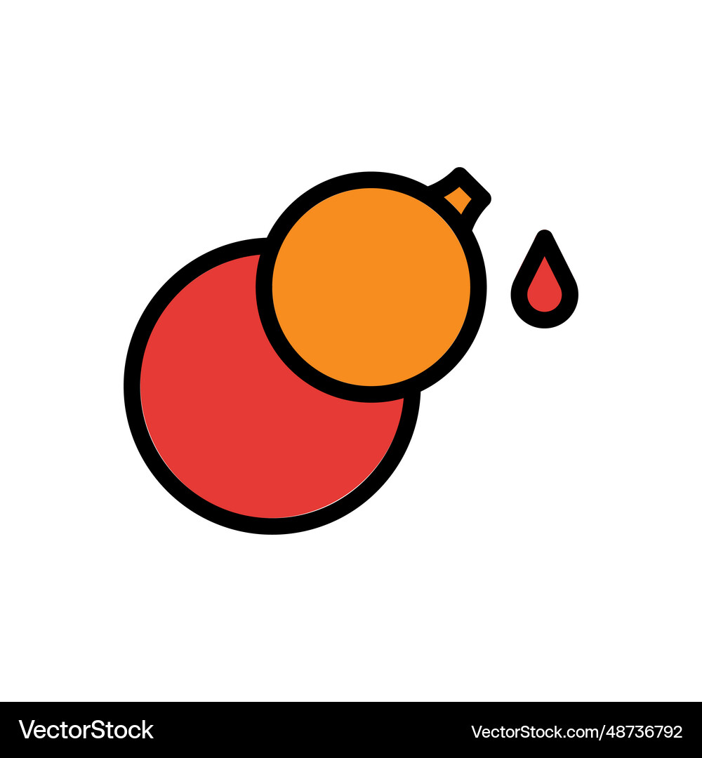 Calabash icon colored outline red orange colour Vector Image
