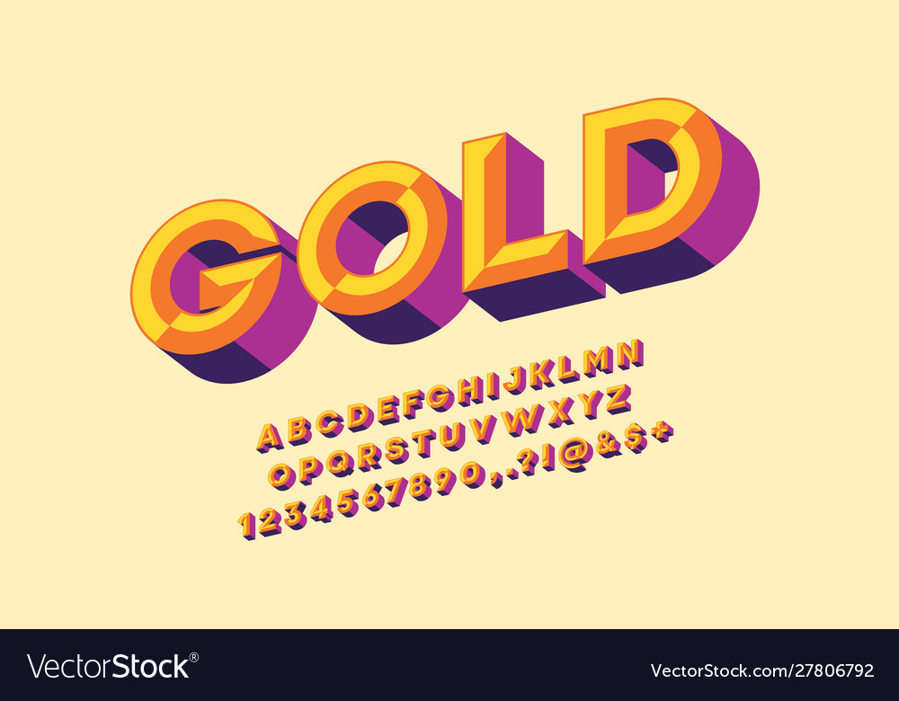 Chisel font Royalty Free Vector Image - VectorStock