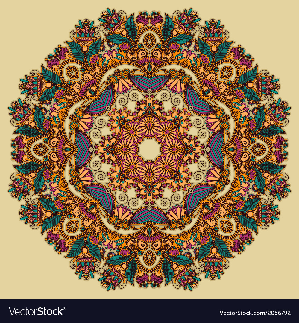 Circle ornament ornamental round lace Royalty Free Vector