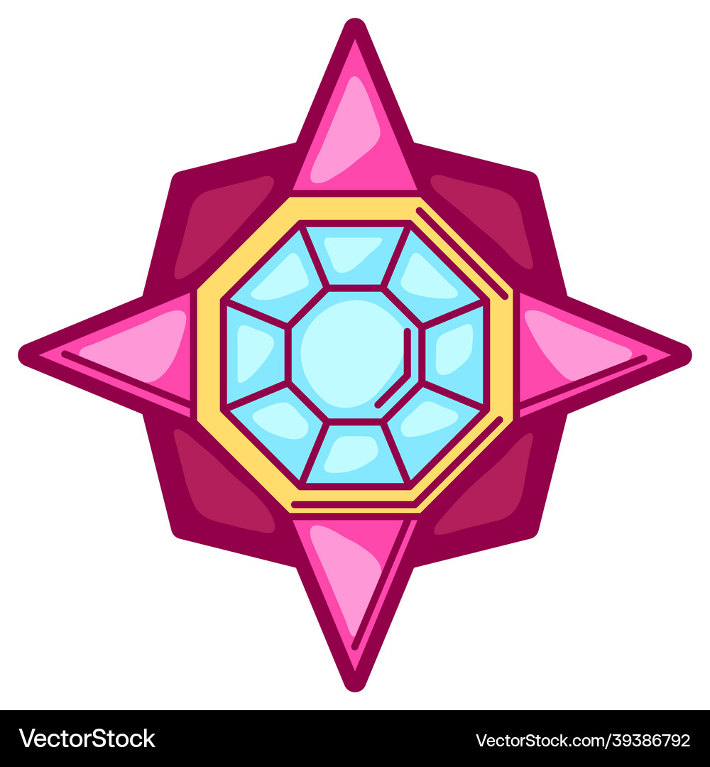 Medallion in cartoon style cute Royalty Free Vector Image
