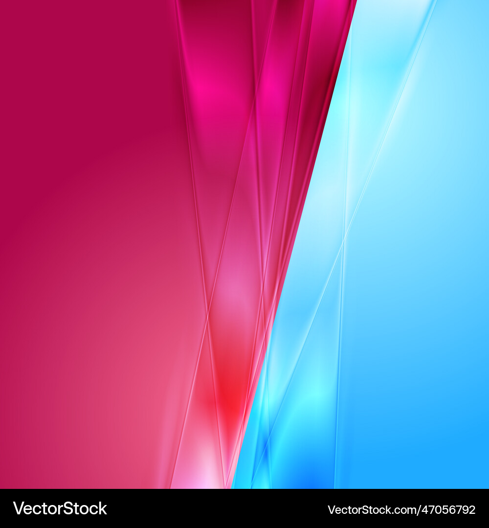 Pink cyan glossy smooth stripes abstract Vector Image