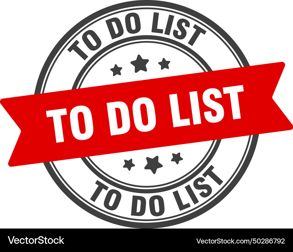 To do list stamp label on transparent Royalty Free Vector