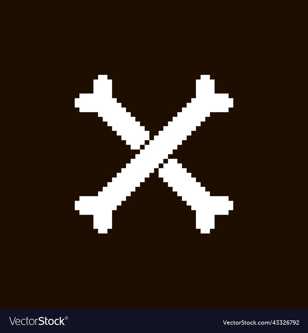 White two crossbones Royalty Free Vector Image